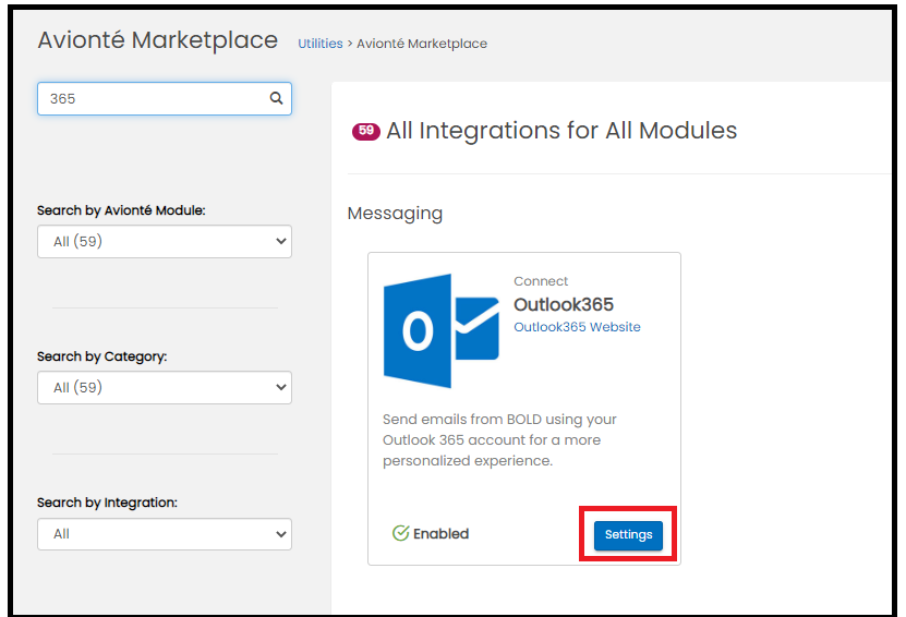 Reconnect O365 Account (Office 365) – Avionte Bold