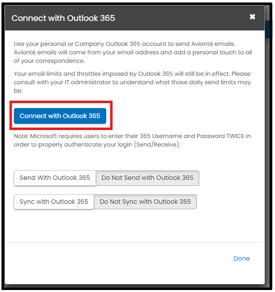 Reconnect O365 Account (Office 365) – Avionte Bold