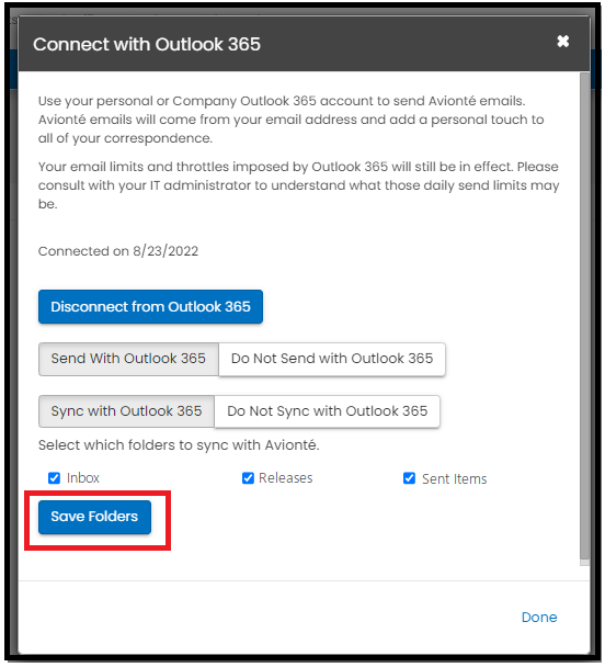Reconnect O365 Account (Office 365) – Avionte Bold