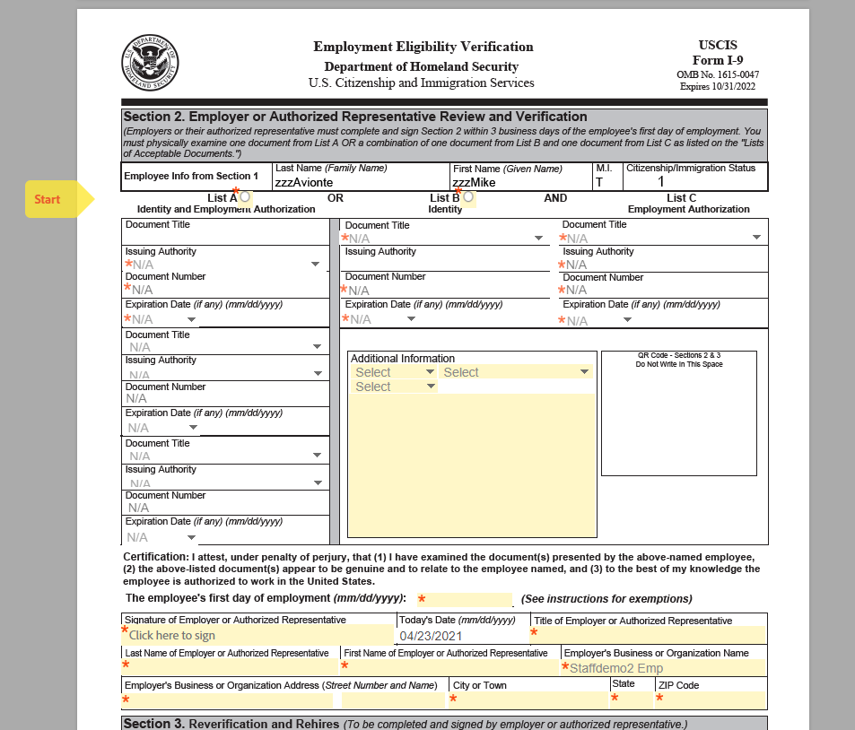 I-9 and E-Verify Process – Avionte Bold