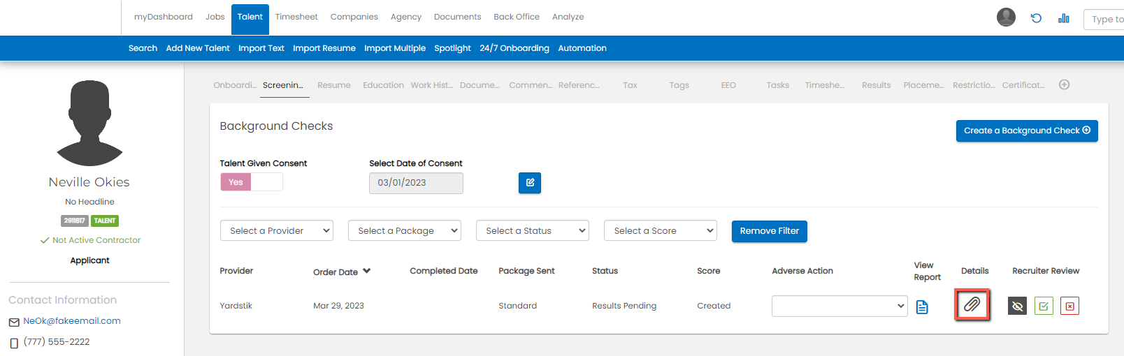 Yardstik Background Check Integration – Avionte Bold