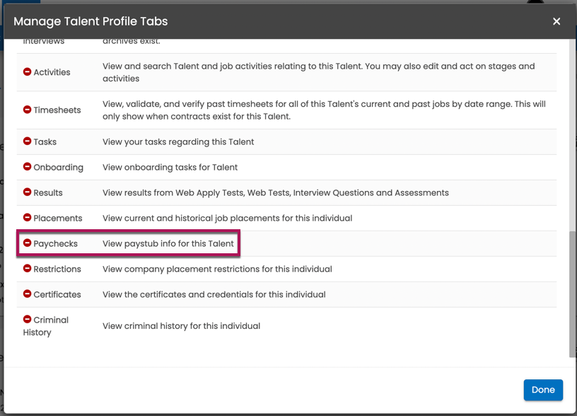 Talent / Applicant Profile Tab Overview – Avionte Bold