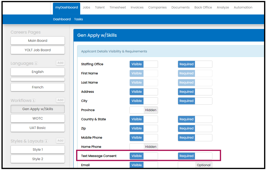 Set Up and Use Text Message Consent – Avionte Bold