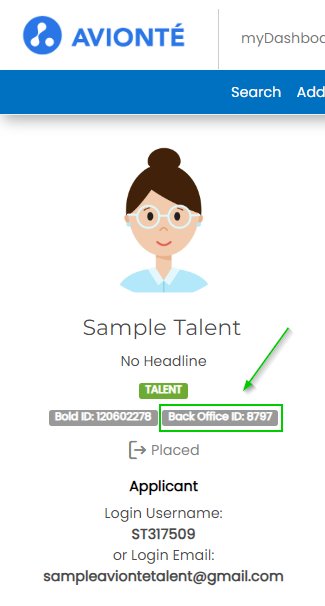 Back Office IDs Visible In AviontéBOLD - 08/31/2023 [RN] – Avionte Bold