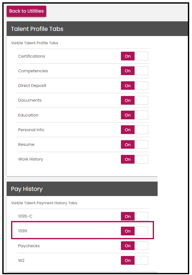 Display Pay History for Talent (1095C, 1099, Paychecks, W2, and T4 ...