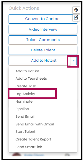 Create and use Applicant/Talent Activities – Avionte Bold