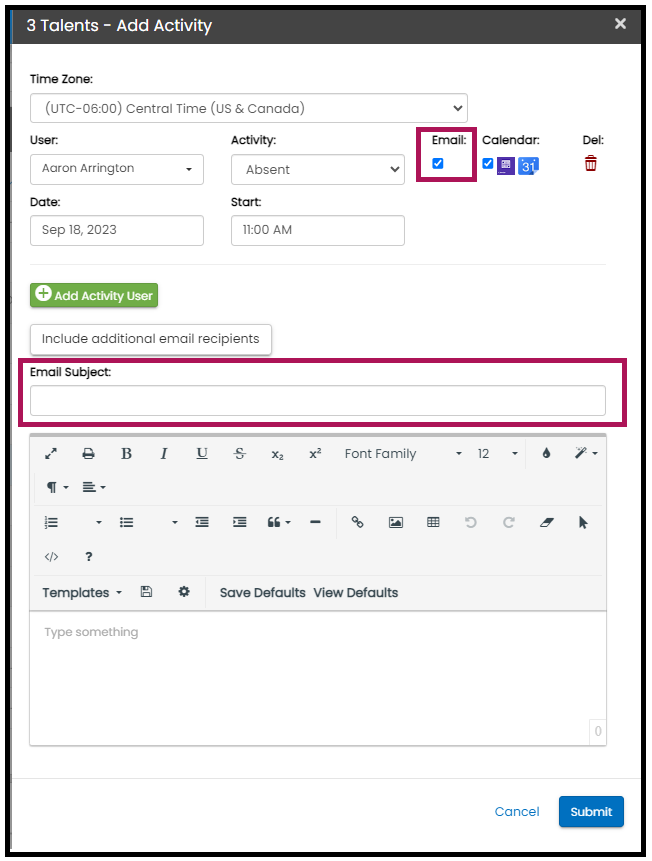Create and use Applicant/Talent Activities – Avionte Bold