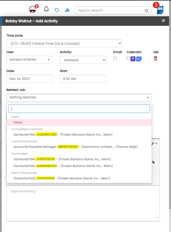 Job Reference Number When Logging Talent Activity - 12/14/2023 [RN] – Avionte Bold