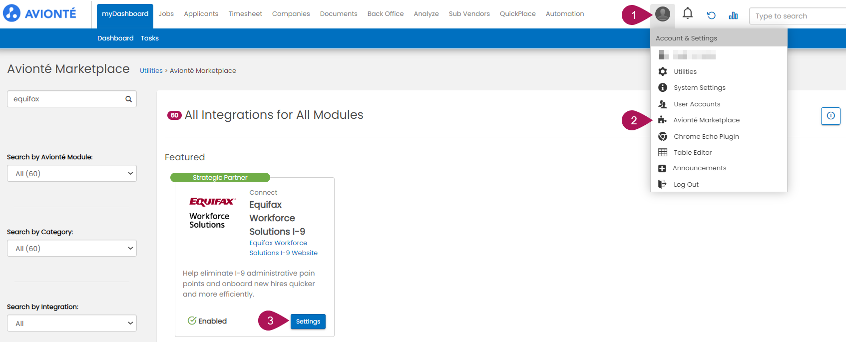 Equifax I-9 HQ™: Setup and User Guide – Avionte Bold