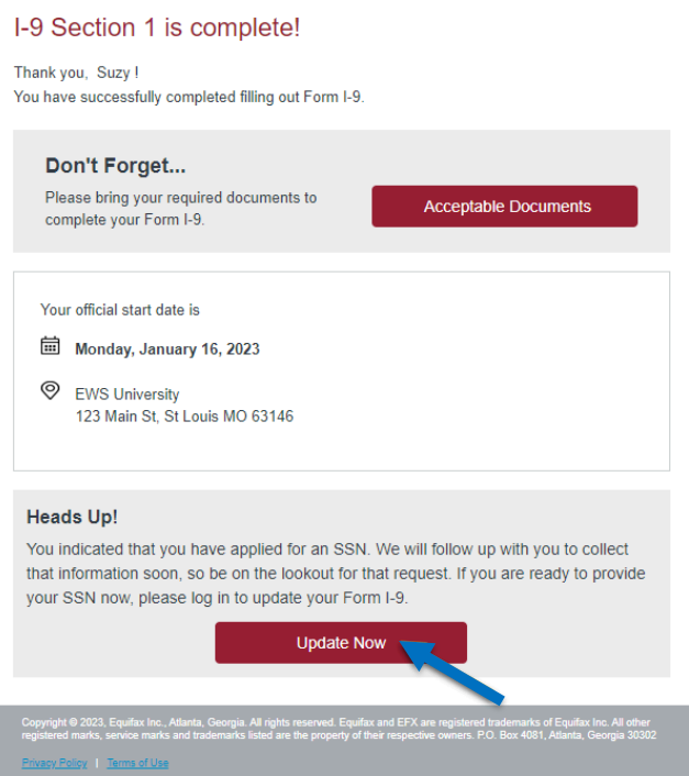 Equifax I-9 HQ™: Setup and User Guide – Avionte Bold
