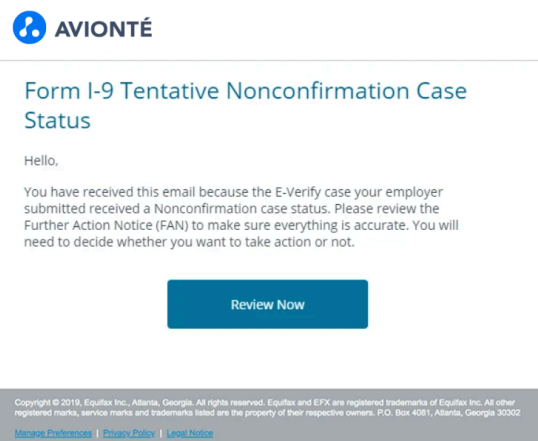 Equifax I-9 HQ™: Setup and User Guide – Avionte Bold