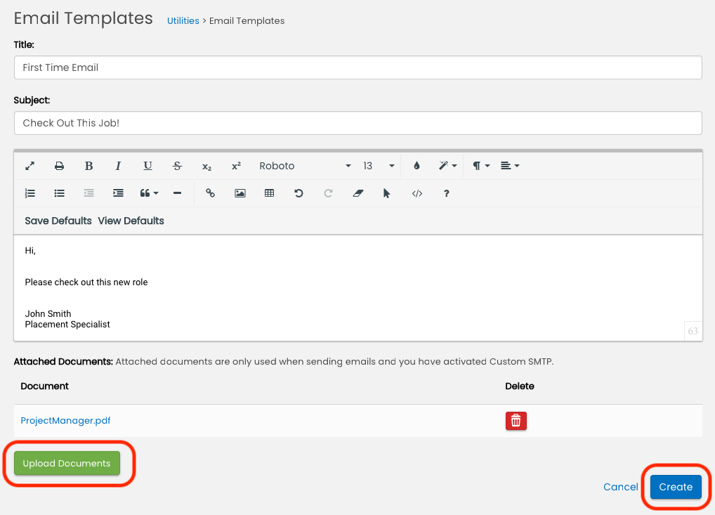 Add Attachments To Email Templates Avionte Bold