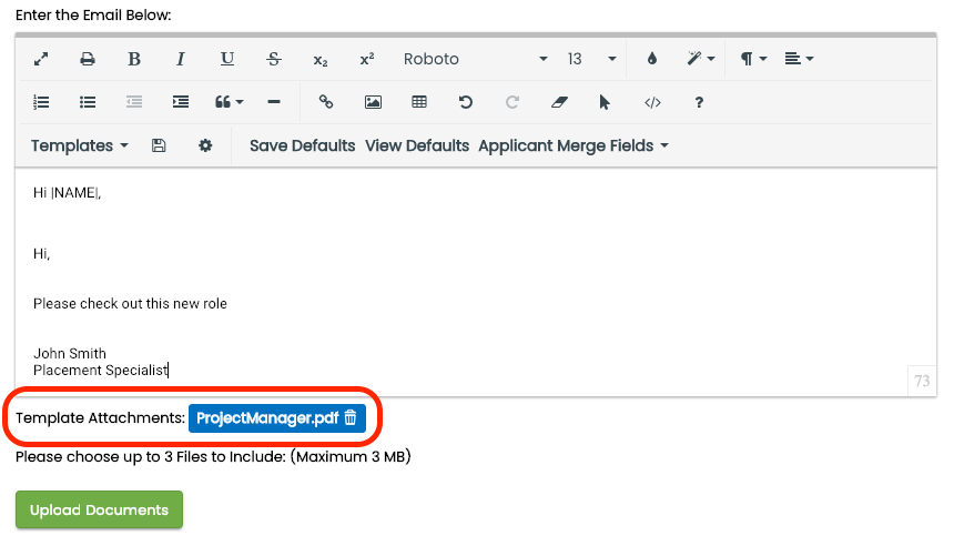 Add Attachments to Email Templates – Avionte Bold