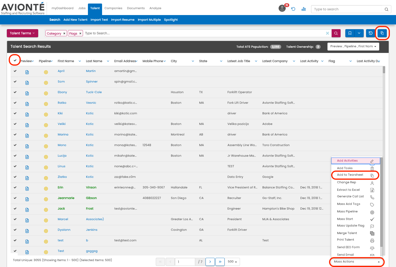 Finding and Managing Talent Overview: Saved Searches, Tearsheets and Hotlists – Avionte Bold