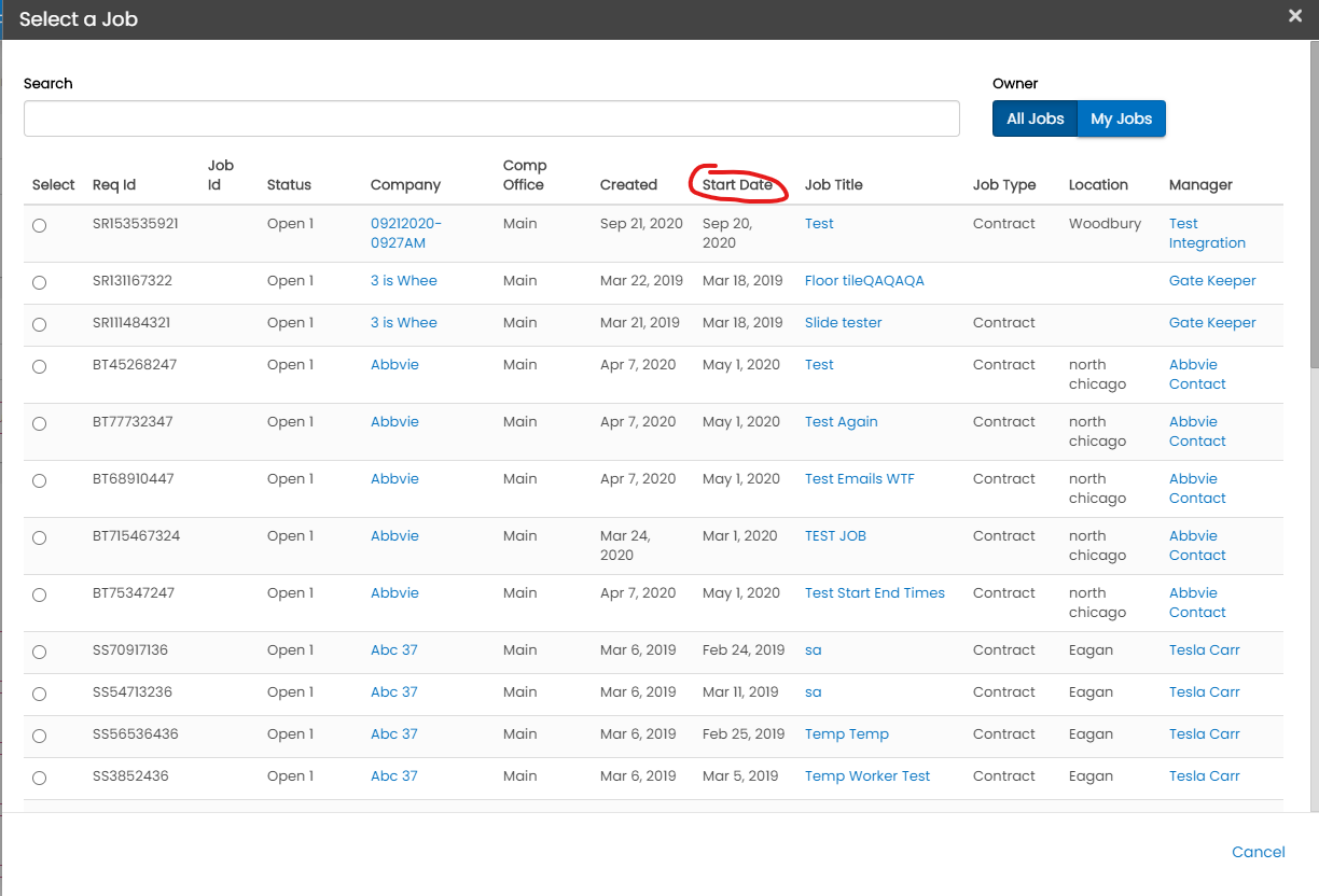 Start a Talent on a Job (Submit) – Avionte Bold