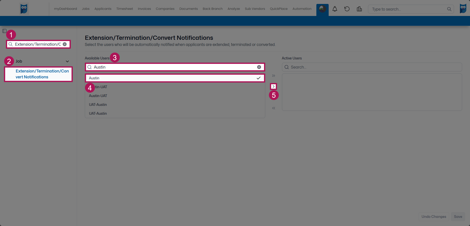 Set up Extension, Termination and Convert Notifications (Table Editor ...