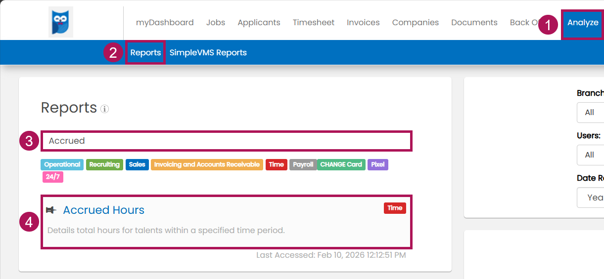 Enhanced Accrued Hours Report – Avionte Bold