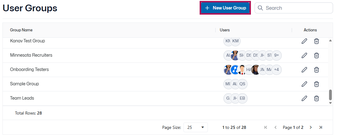 Create and Edit User Group – Avionte Bold