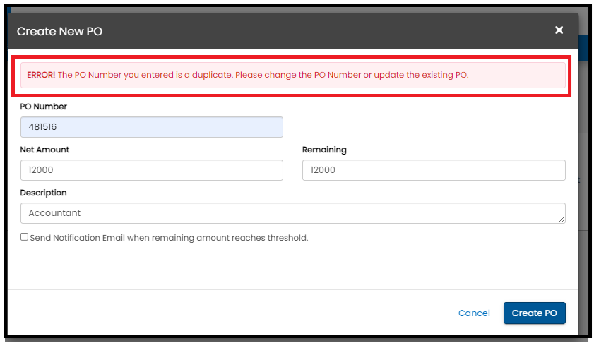 Create and Edit Purchase Orders (PO #s) – Avionte Bold