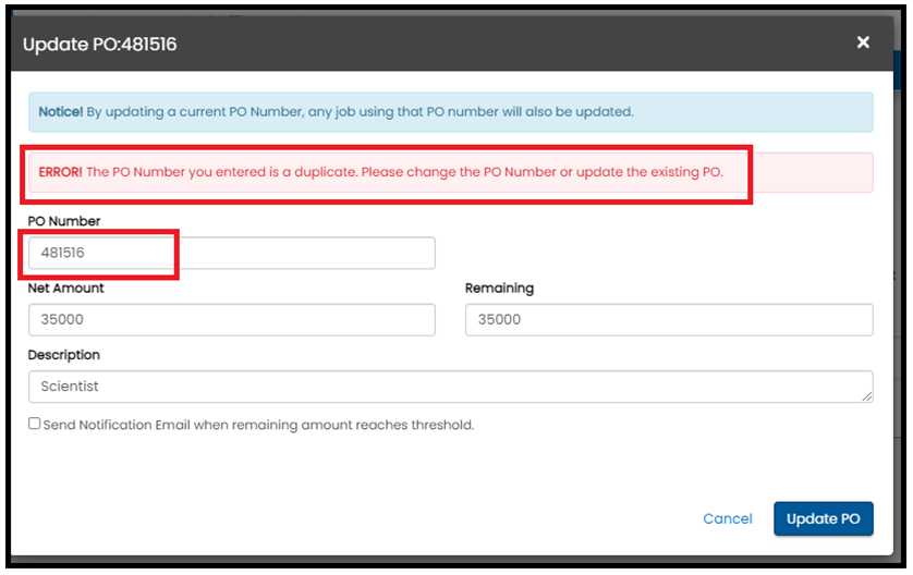 Create and Edit Purchase Orders (PO #s) – Avionte Bold
