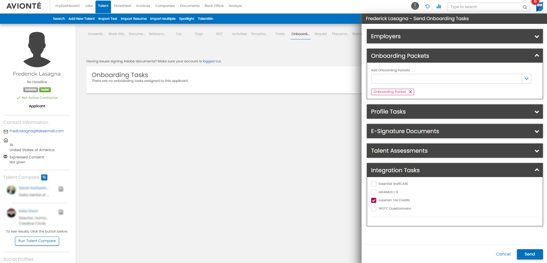 Experian Tax Credits Integration in BOLD – Avionte Bold